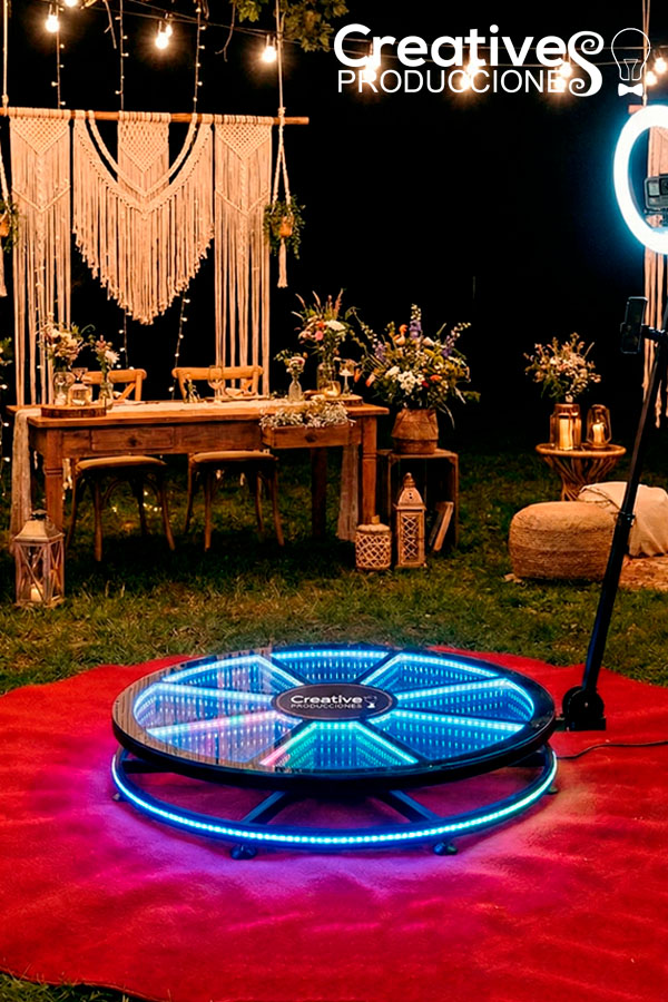🥇 Venta de Cabina 360° y Plataformas Giratorias | Creative Producciones